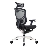 China Foam Lumbar Black PA High Back Swivel Chairs SHS Class 4 Gas Lift Ergonomic Office for sale