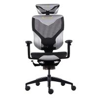 China Mesh Ergonomic Cool Swivel Gaming Chair 3A System Computer Game Seating Silver PU for sale