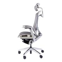 China Adjustable Lumbar Support Chair Grey Ergonomic Office Rotation for sale