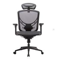 China Black PA High Back Swivel Chairs Staff Office Mesh Seating Ergonomic Furniture for sale