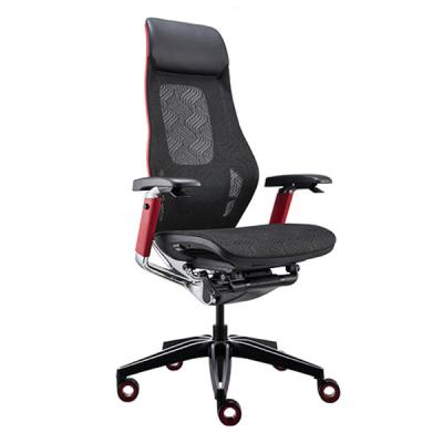 China Black Leather Headrest Swivel Gaming Chair High Back PA Frame Home Office for sale