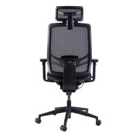 China Adjustable Ergo Desk Mesh Back Office Chair Project Lumbar Support With Headrest for sale
