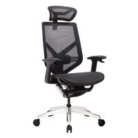 China 3D Swivel High Back Mesh Office Chair​ Ergonomic Polished Aluminum for sale