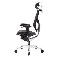 China 3D Swivel High Back Mesh Office Chair​ Ergonomic Polished Aluminum for sale