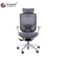 China Height Adjustable Ergonomic Chairs Chromed Swivel Office Mesh Rolling Wirh Headrest for sale