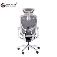 China Height Adjustable Ergonomic Chairs Chromed Swivel Office Mesh Rolling Wirh Headrest for sale