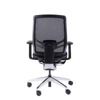 China Staff Office Lumbar Support Chair Mid Back Adjustable Ergonomic Fabric Upholstery for sale