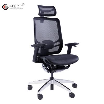 China Swivel Mesh High Back Executive Chair With Headrest Ergonomic Revolving for sale
