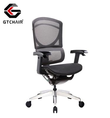 China Mid Back Ergonomic Staff Office Chair 65mm Black PU Mesh Manager for sale