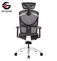 China High Back Executive Office Chair With Headrest Ergonomic Adjustable Lumbar Support for sale