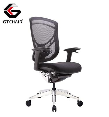 China Ergonomic Lumbar Support Chair Mid Back Swivel Height Adjustable for sale