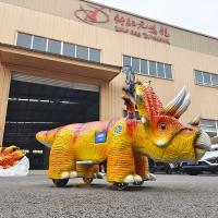 China Amusement Park Large Dinosaur Ride Toy 350W Steel Frame Remote Control for sale
