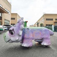 China Customizable Styles Kids Animatronic Dinosaur Ride On Toy 350W For Shopping Mall for sale