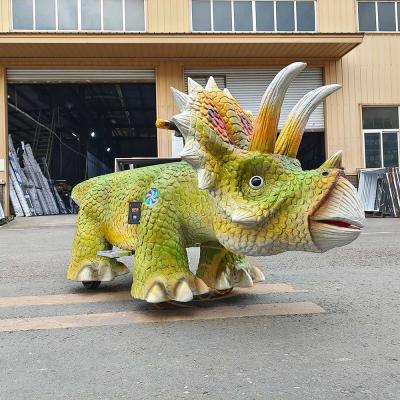 China UV Resistant Large Animatronic Electric Dinosaur Ride With Multiple Control Modes for sale