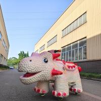 China Theme Parks Animatronic Electric Ride On Dinosaur With 24V 20A Battery Capacity for sale
