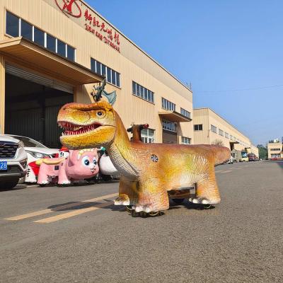 China 350W Large Electronic Dinosaur Ride On Amusement Walking Dinosaur With Remote Control for sale