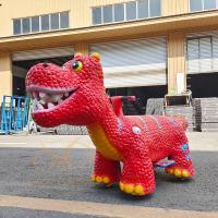 China Silicone Construction Animatronic Dinosaur Ride Scooter 250W For Amusement Parks for sale
