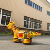 China Innovative Animatronic Electric Ride On Dinosaur For Children And Adults 350W for sale