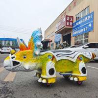 China Shopping Mall Dinosaur Electric Ride On 350W Custom Sizes Electronic Walking Dinosaur for sale
