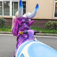 China 350W Battery Operated Electric Ride On Dinosaur Animatronic Walking Dinosaur OEM for sale