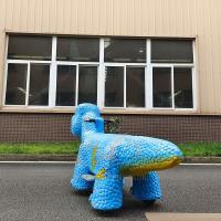 China Realistic Electric Ride On Dinosaur 100kg Load Light Effects For Commercial Use for sale