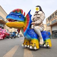 China Amusement Parks Animatronic Dinosaur Ride Real Life Size 100kg Load For Adults for sale