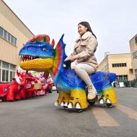 China Amusement Parks Animatronic Dinosaur Ride Real Life Size 100kg Load For Adults for sale