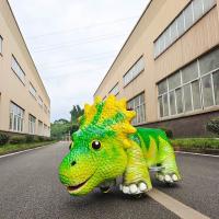 China Vibrant Colors Electric Ride On Dinosaur Children Animatronic Dinosaur Ride 350W for sale