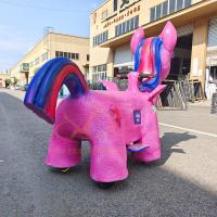 China Jurassic World Park Electric Ride On Unicorn With Delightful Pink Body Coin Operate for sale