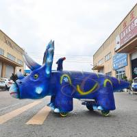 China Jurassic Park Large Electric Dinosaur Riding Toy 100kg Load Electric Ride On Triceratops for sale