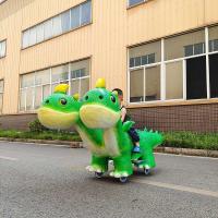 China Double Headed Simulation Animatronic Dinosaur Ride Cartoonish Design For Amusement Parks for sale