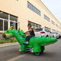 China Double Headed Simulation Animatronic Dinosaur Ride Cartoonish Design For Amusement Parks for sale