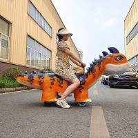 China Customizable Animatronic Walking Dinosaur Ride On For Amusement Parks 100kg Capacity for sale