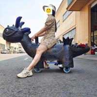 China 100kg Load Electric Dinosaur Ride For Theme Parks 350W Motor Large Ride On Dinosaur for sale
