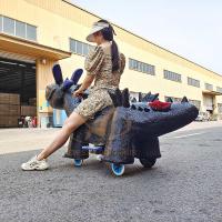 China 100kg Load Electric Dinosaur Ride For Theme Parks 350W Motor Large Ride On Dinosaur for sale