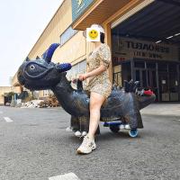 China 100kg Load Electric Dinosaur Ride For Theme Parks 350W Motor Large Ride On Dinosaur for sale