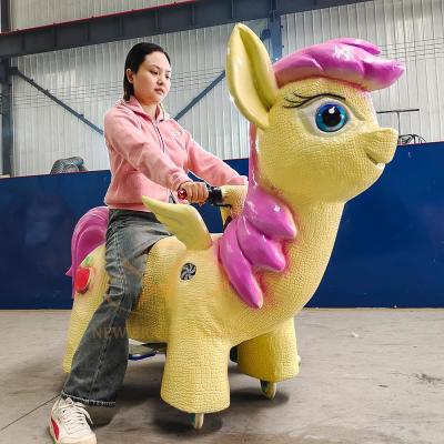 China Large Ride On Dinosaur Cartoon Character Electric Scooter 350W 100kg Load for sale