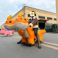 China 350W Lifelike Design Electric Dinosaur Scooter , Battery Powered Dinosaur Ride On for sale