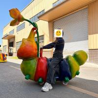 China Steel Frame Electric Dinosaur Ride On Large Size 250W Coin Operated For Amusement Park for sale