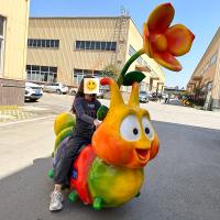 China Steel Frame Electric Dinosaur Ride On Large Size 250W Coin Operated For Amusement Park for sale