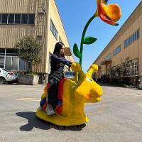 China Battery Powered Shopping Mall Animal Mechanical Dinosaur Electric Scooter For Kids for sale