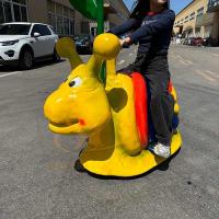 China Battery Powered Shopping Mall Animal Mechanical Dinosaur Electric Scooter For Kids for sale