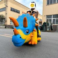 China Triceratops Design Electric Dinosaur Ride For Entertainment Centers 100kg Capacity for sale