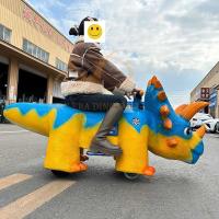 China Triceratops Design Electric Dinosaur Ride For Entertainment Centers 100kg Capacity for sale