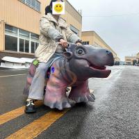 China 350W 100kg Load Electric Ride On Dinosaur Motorized Operation Animatronic Dinosaur for sale