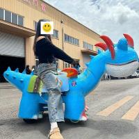 China 100kg Load 350W Animatronic Walking Dinosaur Ride Electric Scooter For Kids for sale