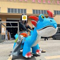 China 100kg Load 350W Animatronic Walking Dinosaur Ride Electric Scooter For Kids for sale