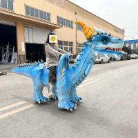 China Shopping Mall Animatronic Electric Dinosaur Scooter Ride on Dinosaur for Kids for sale