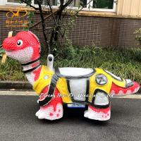China Red Color Children Jurassic Park Ride On Dinosaur 100kg Load Electrical Walking Dinosaur for sale