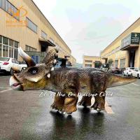 China Realistic Triceratops Animatronic Dinosaur Ride On For Jurassic Park 150kg Load OEM for sale